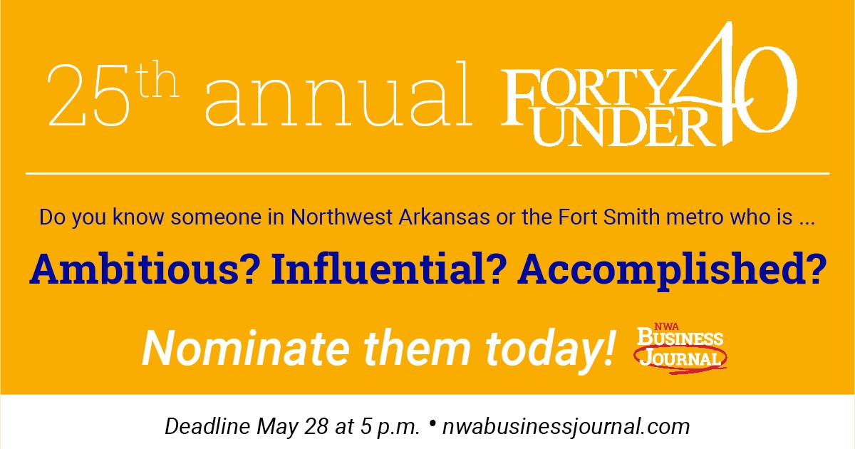 Forty Under 40 nominations accepted through May 28 - Talk Business ...