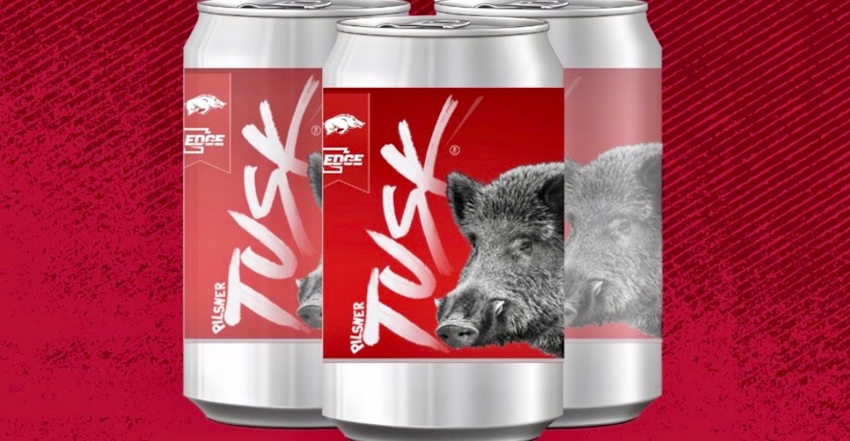 GoatLab unveils TUSK craft beer in NIL deal with Arkansas Edge - Talk ...