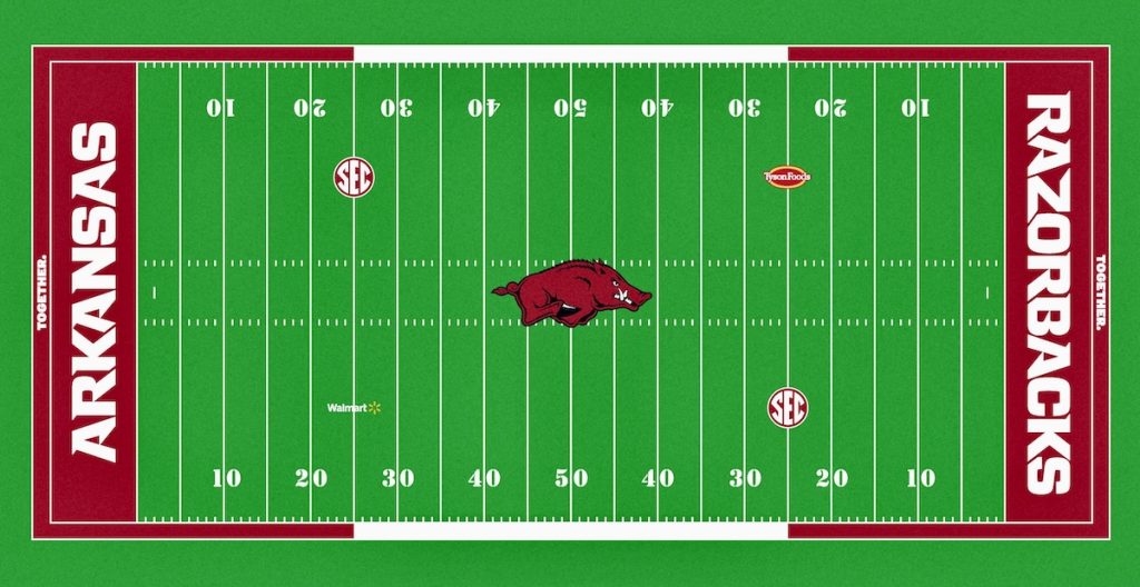 Tyson Foods, Walmart land spots on the Razorback football field - Talk ...