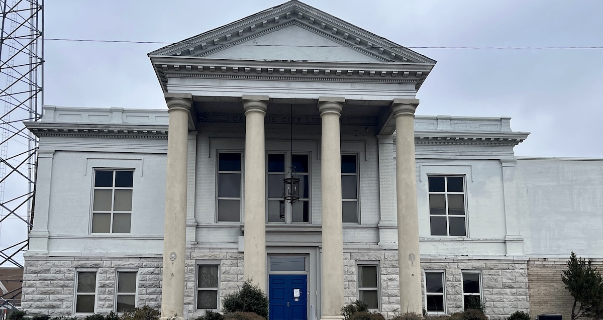 Restoration plans begin with the historic Carnegie Library building ...